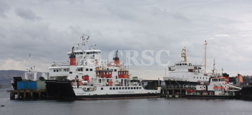 4 CalMac ships at Rosneath (Stuart Craig) - CRSC : Clyde River Steamer Club
